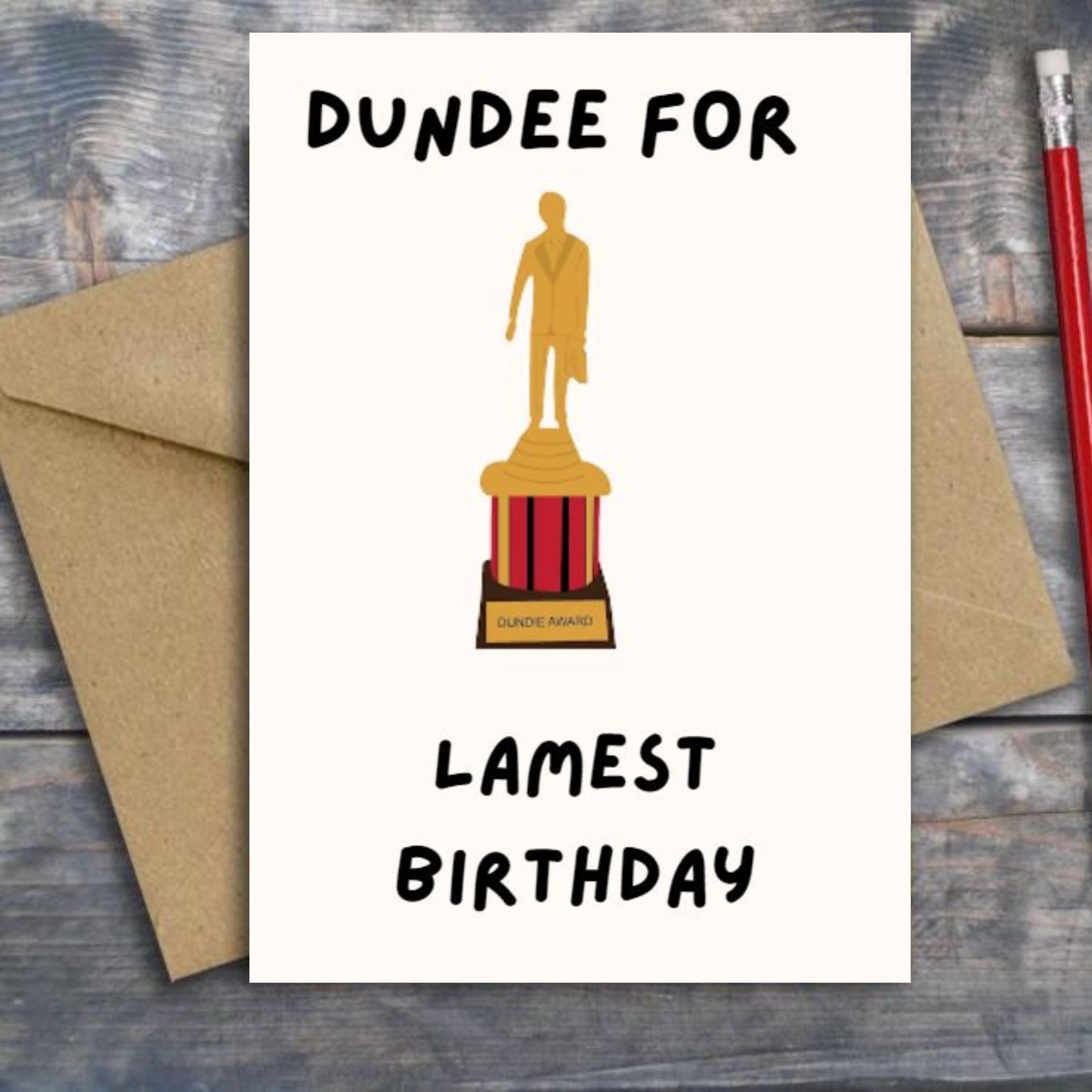 Printable the Office Dundee Award Lamest Birthday Card, Funny Birthday ...