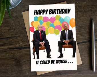 Obama Birthday Card - Etsy