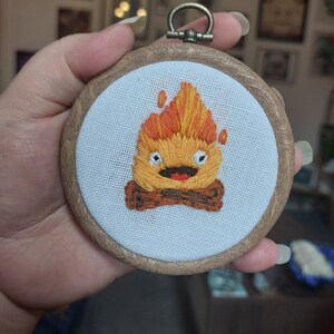 Homemade Studio Ghibli Calcifer From Howls Moving Castle Embroidery ...