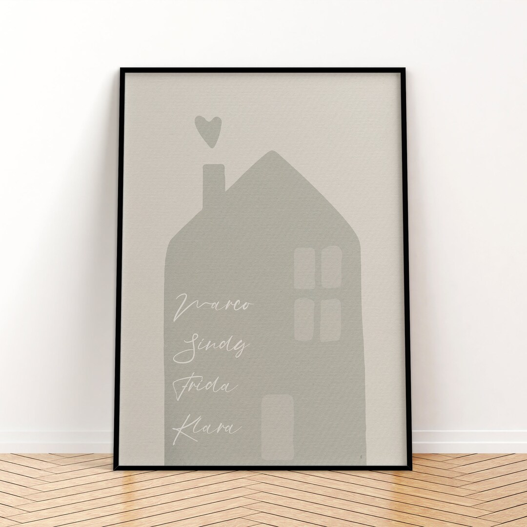 Personalized Family Poster at Home Names - Etsy