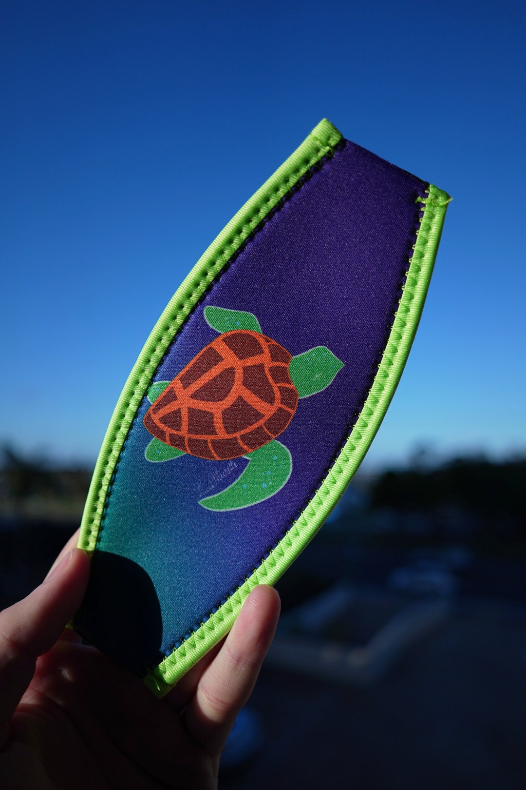 Turtle Dive Mask Tamer | Unique Sea Turtle Mask Strap | Neoprene Dive ...