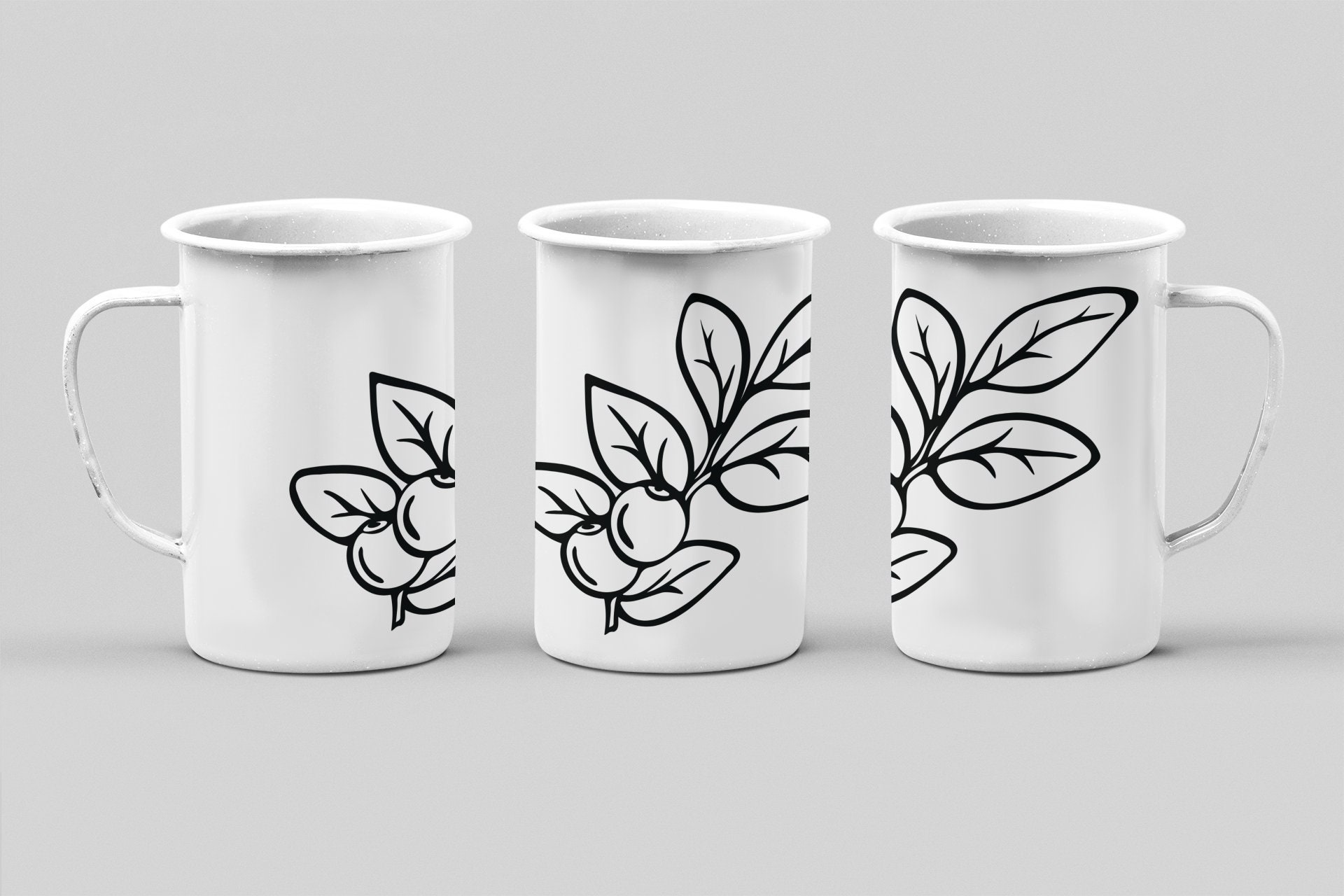 3 Blueberry Designs, SVG & PNG Files, Instant Download, Hand Drawn, for ...