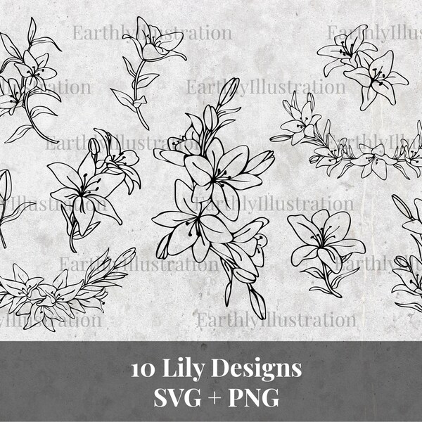 Lily Svg - Etsy