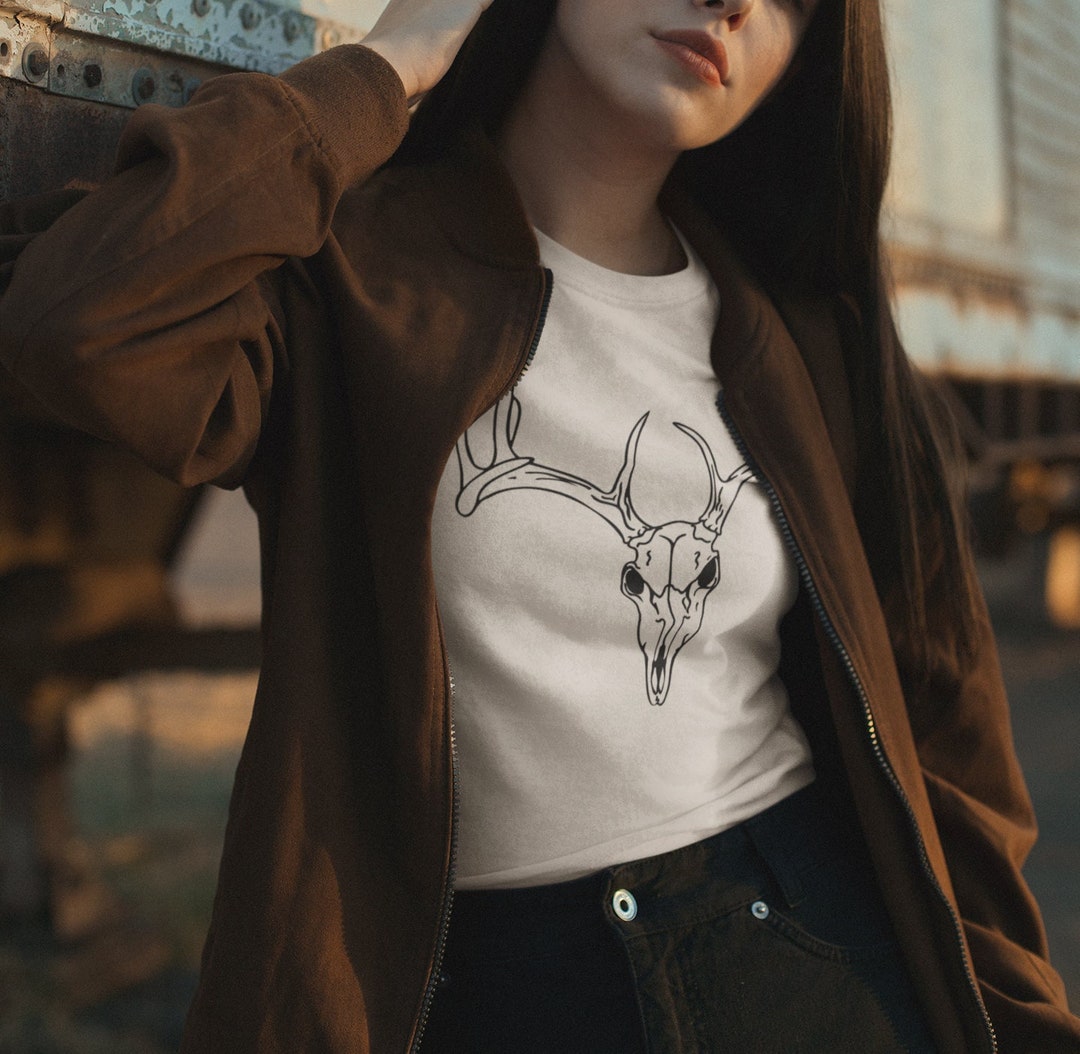 Deer Skull Design, SVG & PNG Files, Instant Download, Hand Drawn, for ...