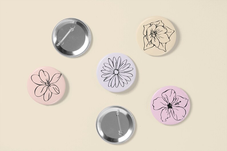10 Simple Flower Designs, SVG & PNG Files, Instant Download, Hand Drawn ...