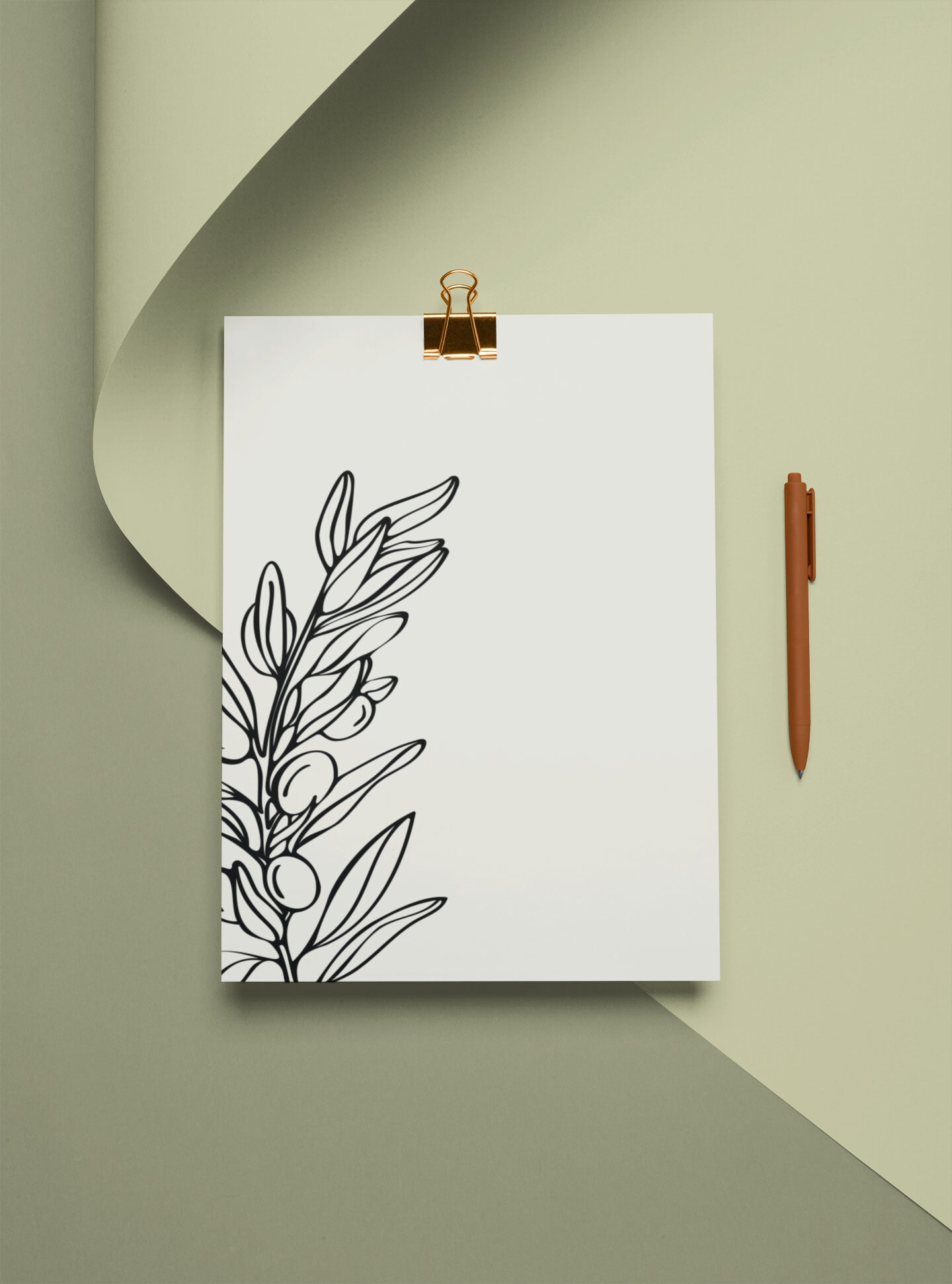 5 Olive Branch Designs, SVG & PNG Files, Instant Download, Hand Drawn ...