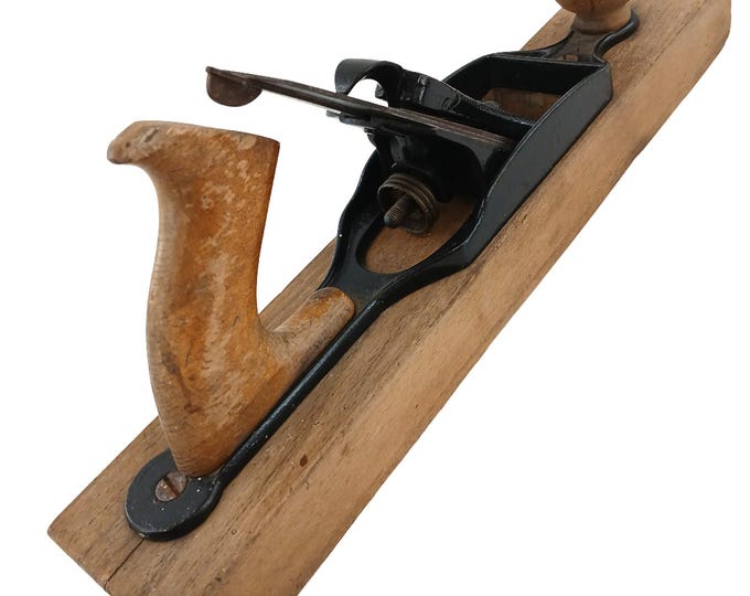 Vintage Stanley Wood & Metal Hand Plane Carpenter Tool 15" Long ...