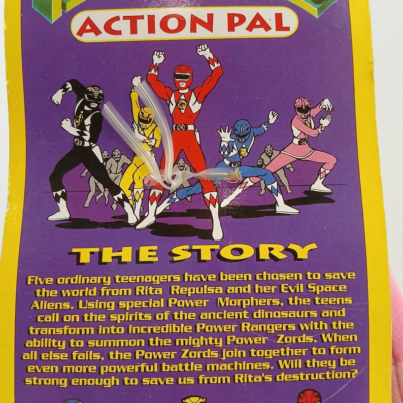 Vintage 1993 Mighty Morphin Power Ranger Pink Ranger Action Pal Plush ...