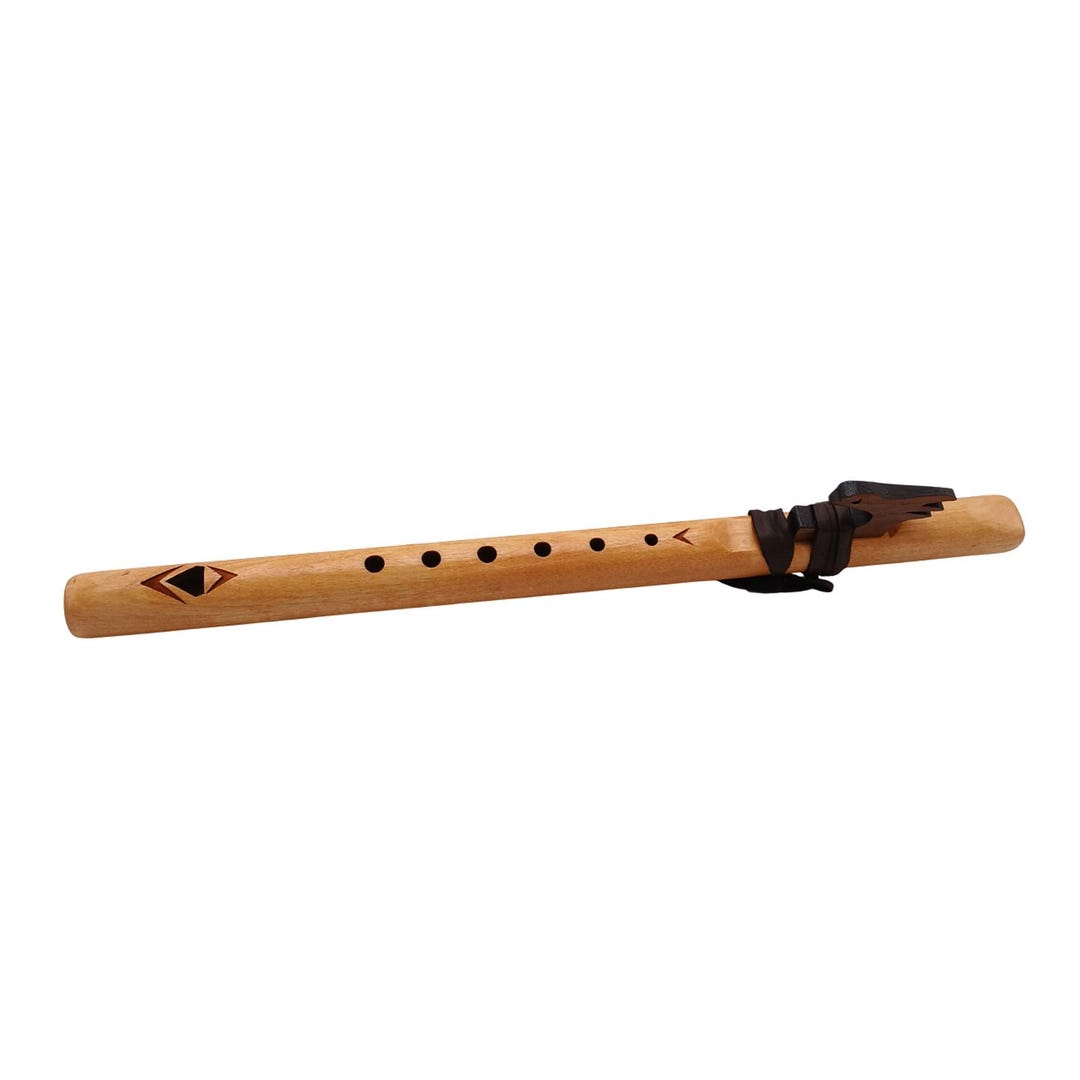 High Spirits Native American Wooden Quality Flute Windpipe Key of C 12 ...