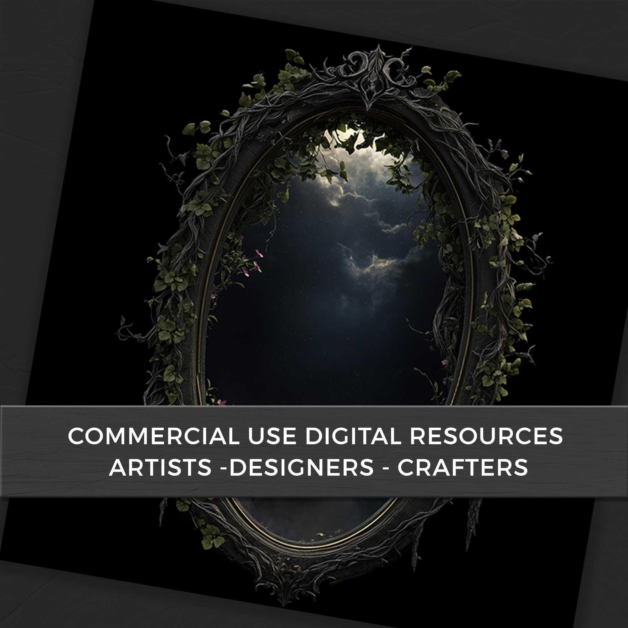 Gothic Magical Frames, Digital Backdrop, Dark Mystical Background ...