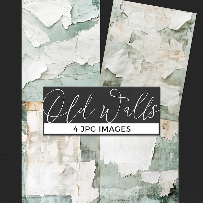 Grunge Torn Paper Digital Background, Vintage Scrapbooking, Junk ...