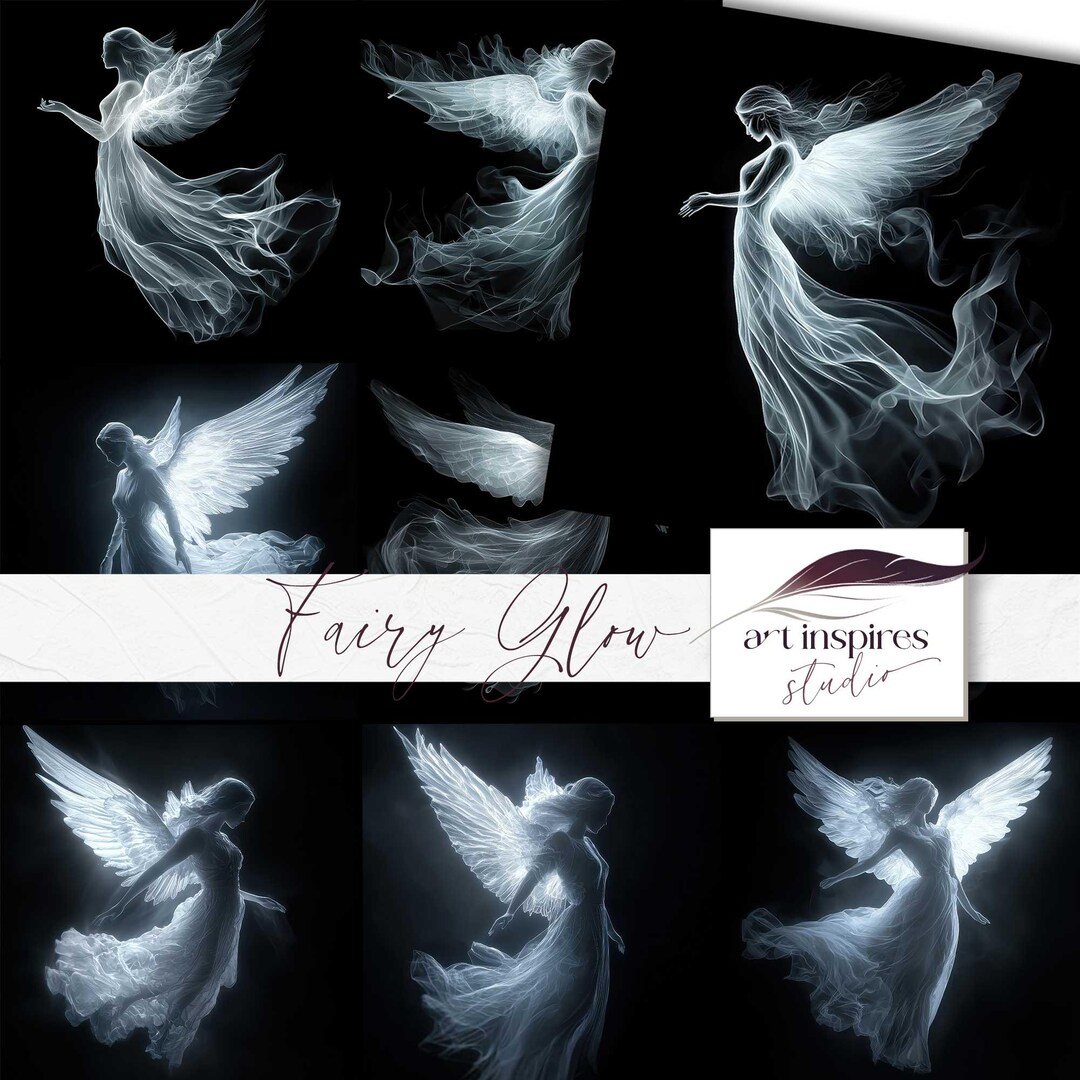 Ghostly Angel Digital Art Background, Ethereal Spirit Silhouette ...