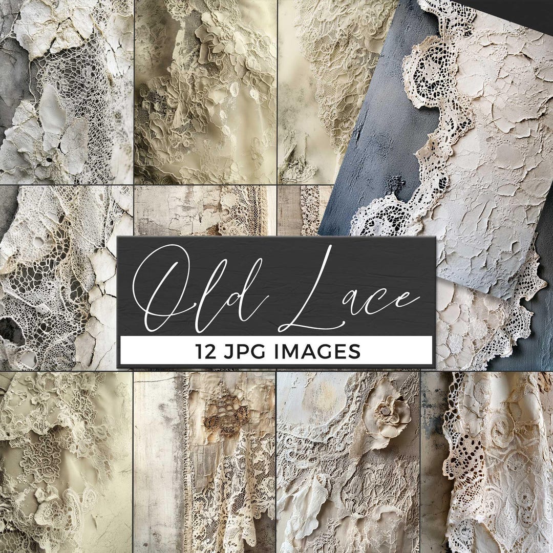Vintage Old Lace Papers, Torn Vintage Lace Textures, Digital Art Pages ...