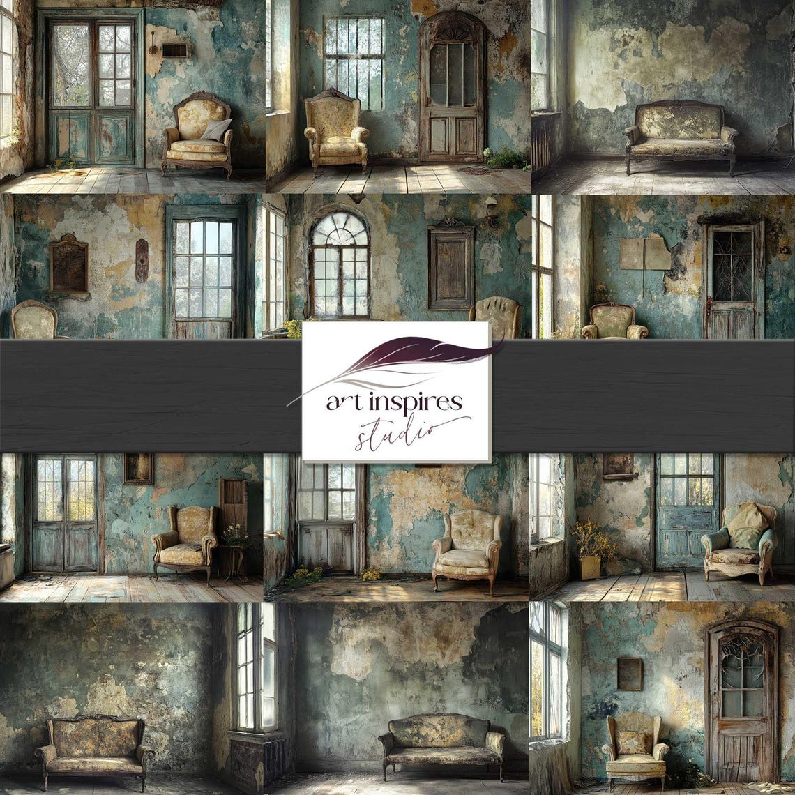 Vintage Room Backdrop, Antique House Background, Country Home Scene ...