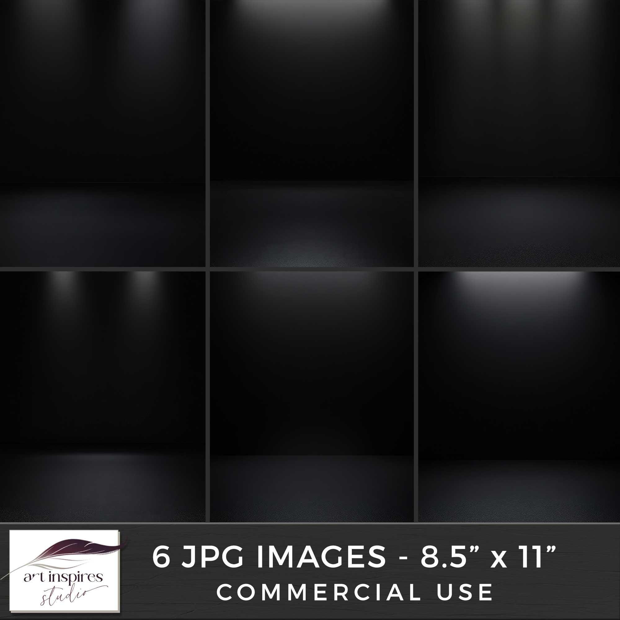 Black Studio Textures, Darkly Lit Digital Backdrop, DOWNLOAD, Dark ...