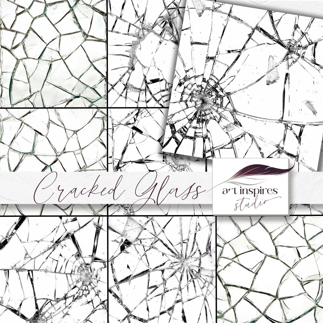 Cracks of Glass Digital Overlays, Realistic Broken Glass Texture PNG, Transparent Shattered ...