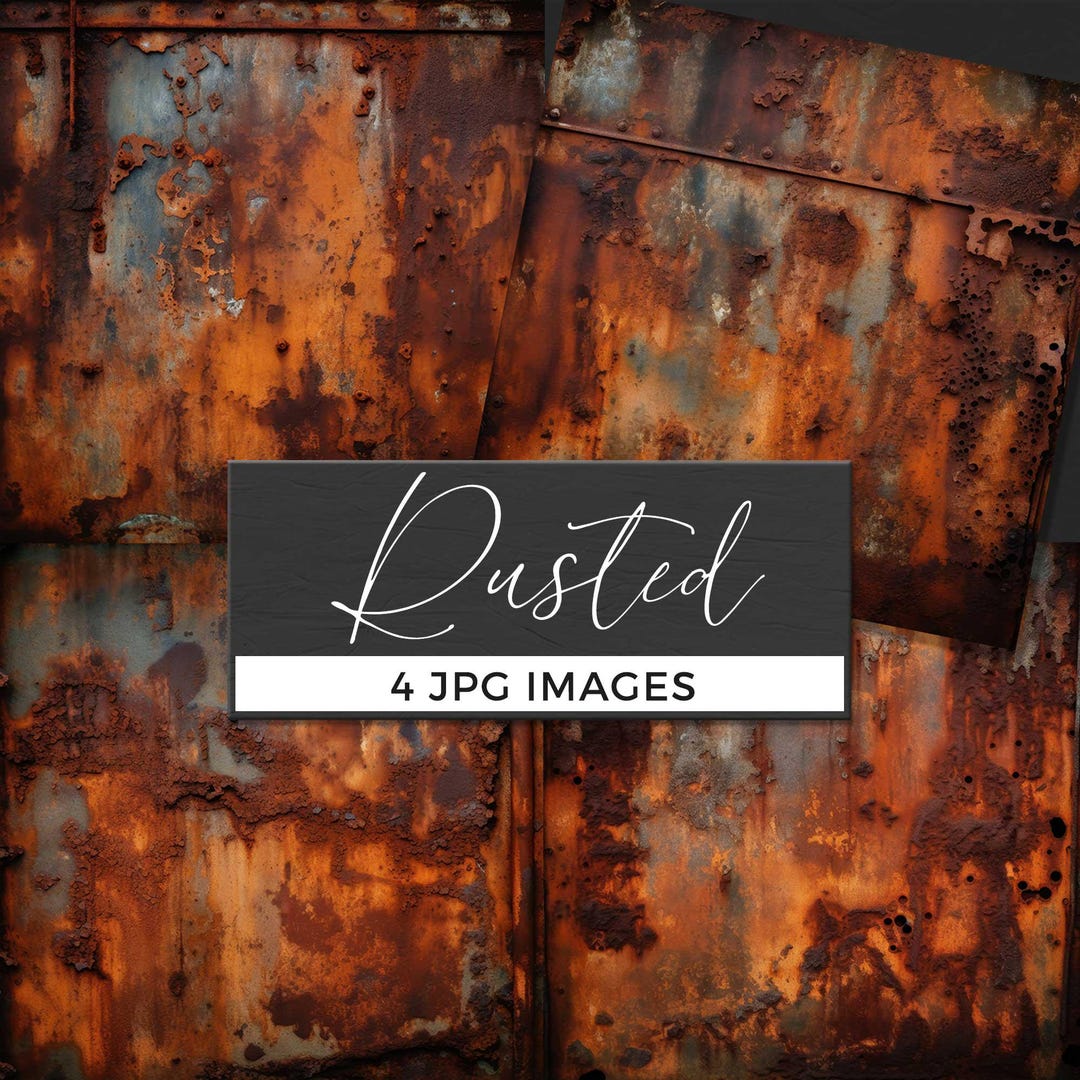 Rustic Industrial Backdrop, Rust Wall Photography Background, Printable ...