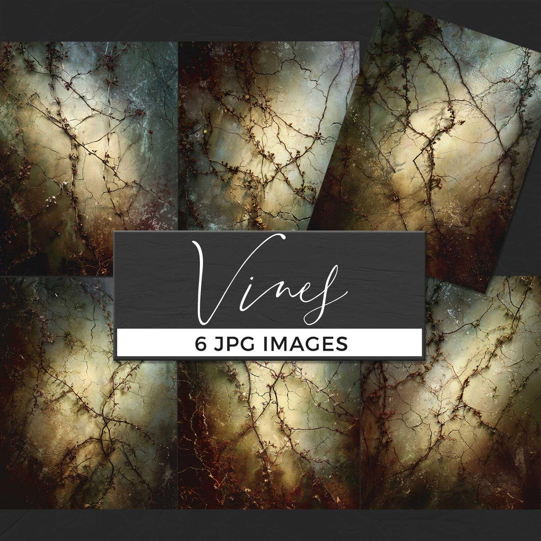 Dark Vines Backgrounds, 6 Gothic Wall Textures, Haunted Vine JPG Images ...