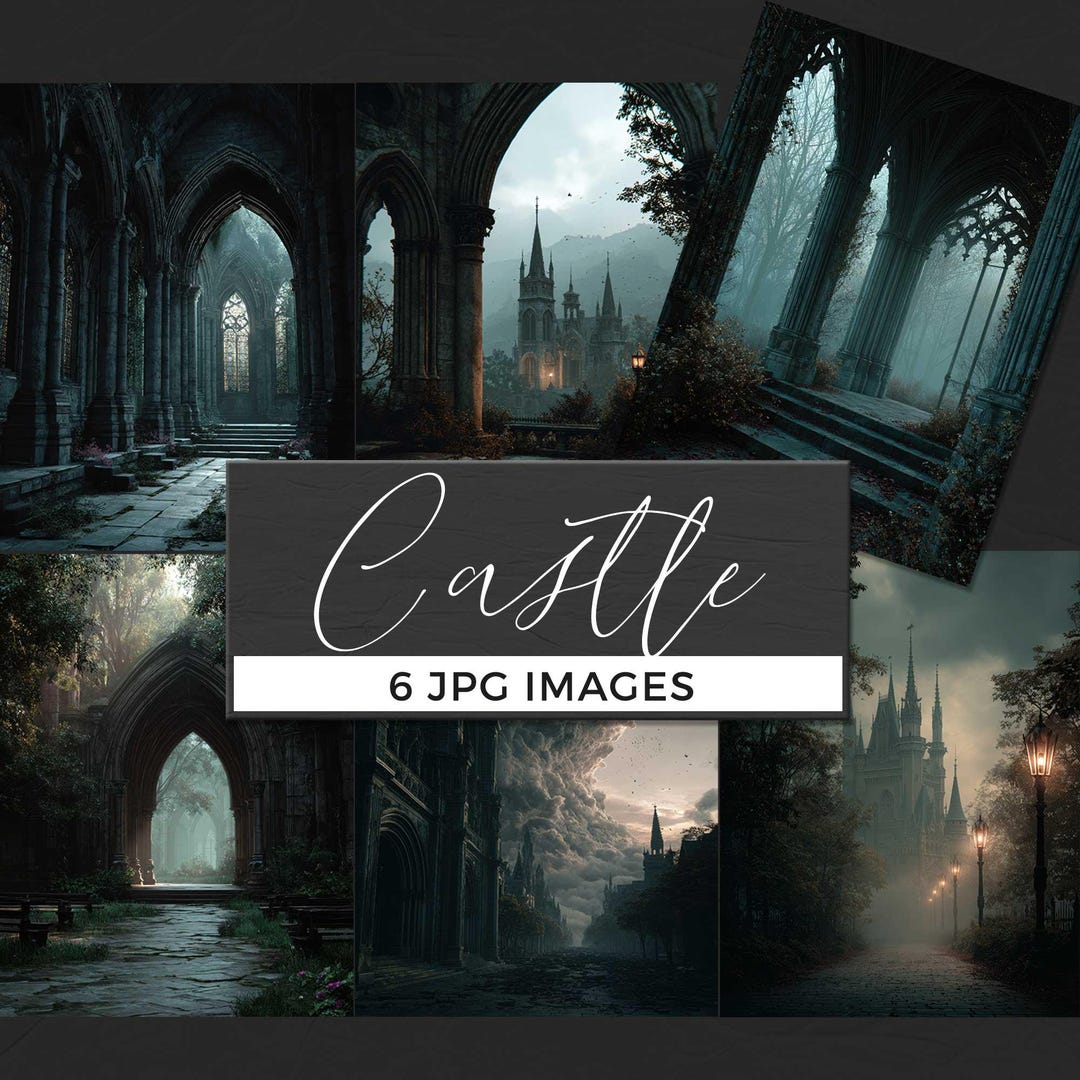 Gothic Castle Backgrounds, Dark Fantasy Architecture Scenes, Moody ...