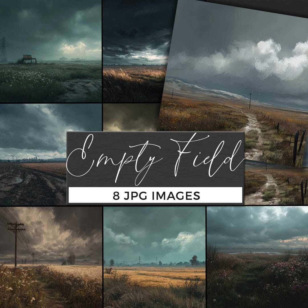 Empty Field Backdrop, Abandoned Meadow Background, Nature Scene ...
