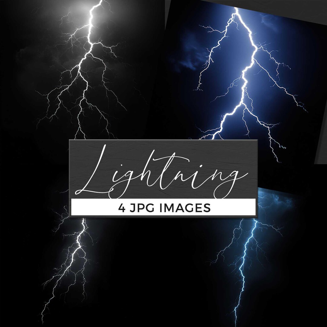 Lightning Backdrop, Night Lightning Overlay, Stormy Background ...