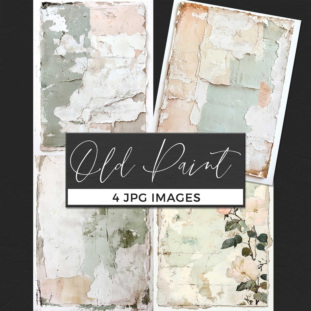 Rustic Peeling Paint Texture, Digital Background for Junk Journals ...