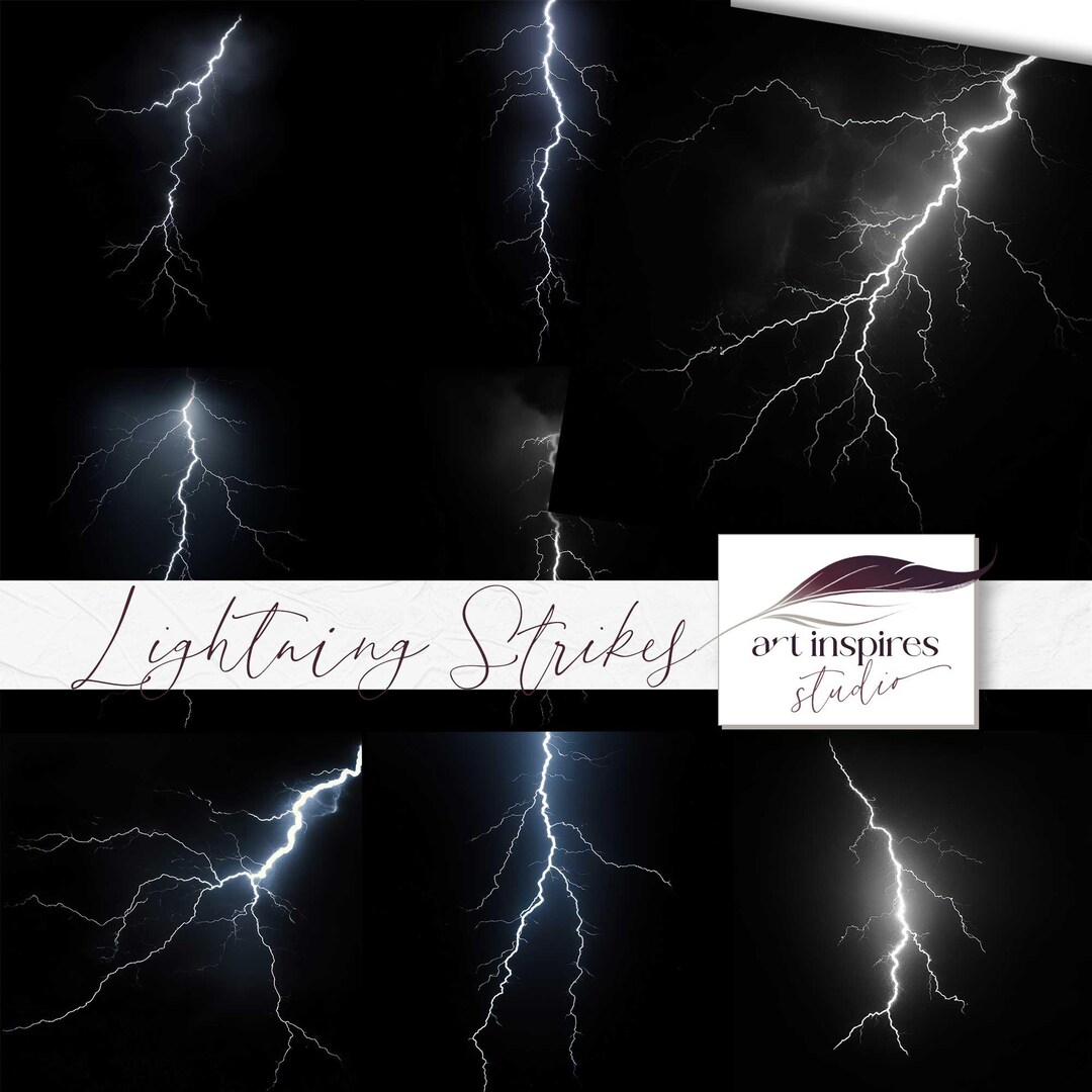 Lightning Backdrop, Storm Overlay, Night Sky Background, Thunderstorm ...