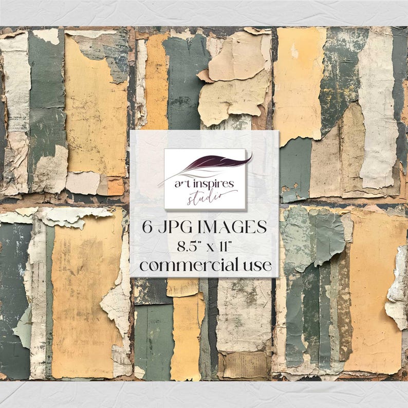 Torn Vintage Paper Textures, Ripped Pages Digital Backdrop, Layered ...