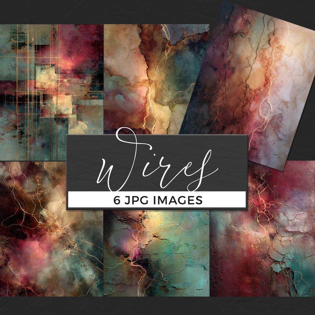 Wire Abstract Backgrounds, 6 JPG Digital Images, Electric Line Textures ...