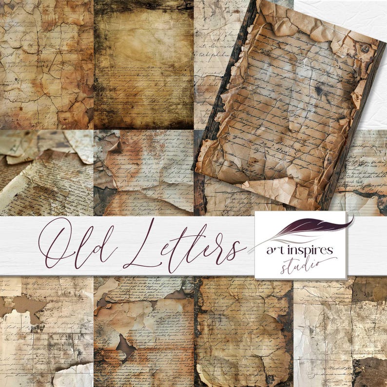 Vintage Handwritten Digital Paper, Aged Script Texture Background ...