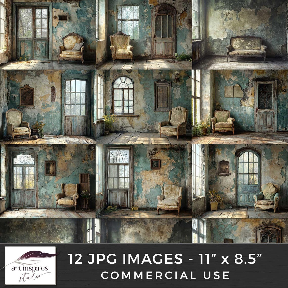 Vintage Room Backdrop, Antique House Background, Country Home Scene ...