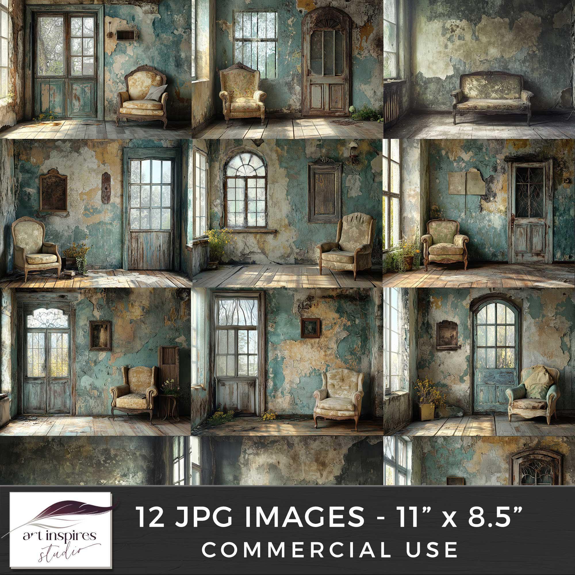 Vintage Room Backdrop, Antique House Background, Country Home Scene ...