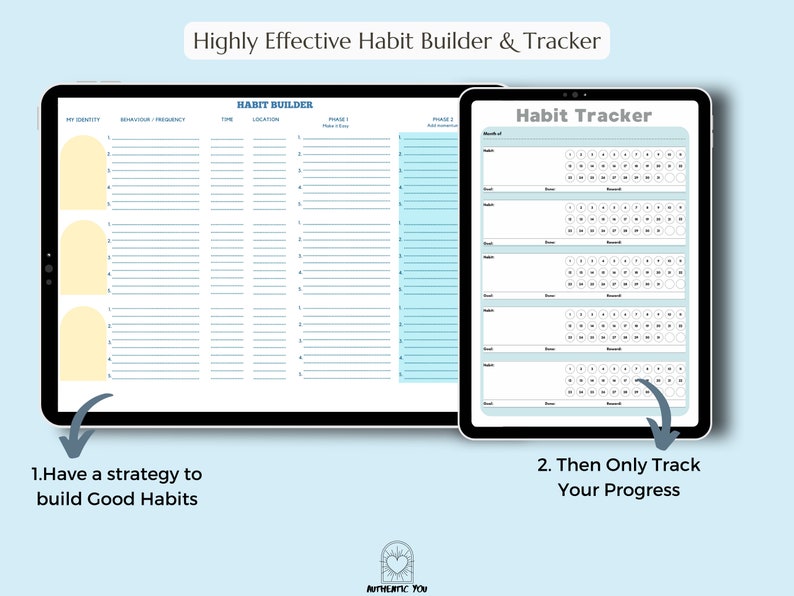 Habit Builder & Tracker Highly Effective Planner by Authentic You iPad ...