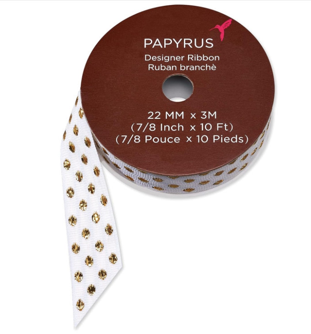 Papyrus White and Gold Ribbon for Christmas Hanukkah Kwanzaa - Etsy