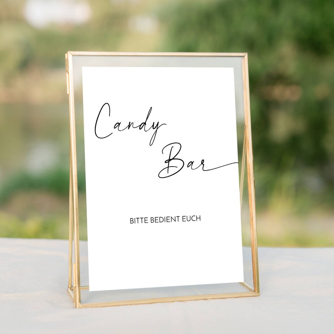 Editable Wedding Candy Bar Sign, Minimalist Candy Sign, Wedding Favors ...