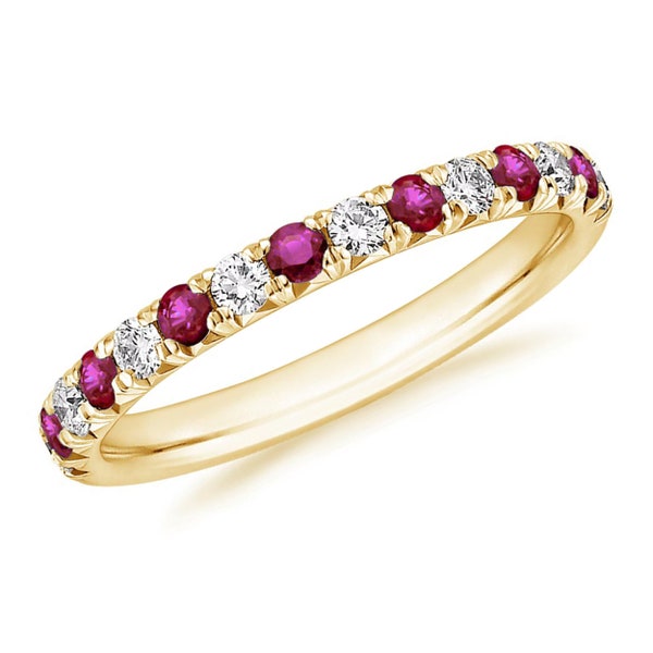 Ruby Wedding Band - Etsy