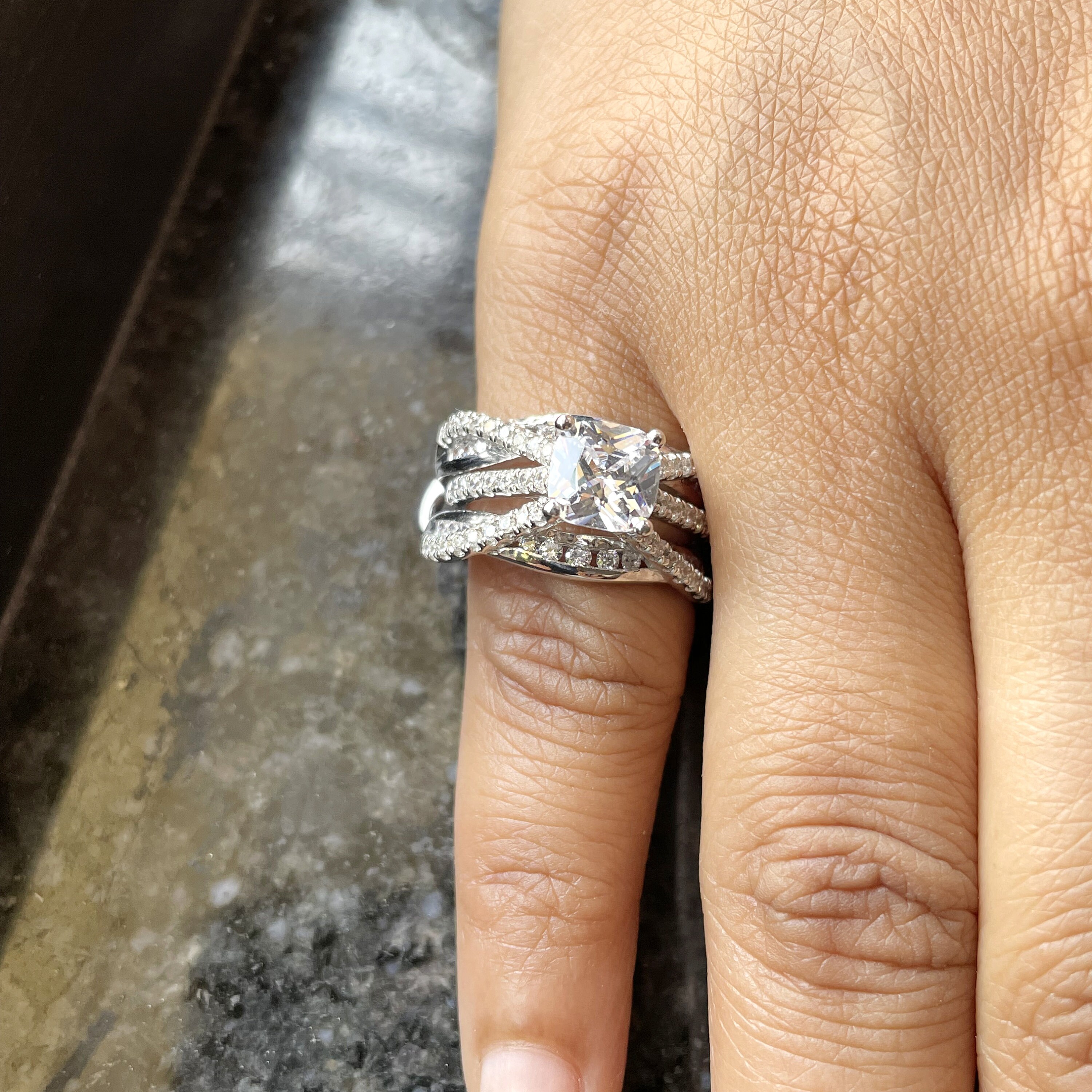 Enhancer Guard, Diamond Enhancer Ring Euard, 14K Gold Finihs Wedding ...