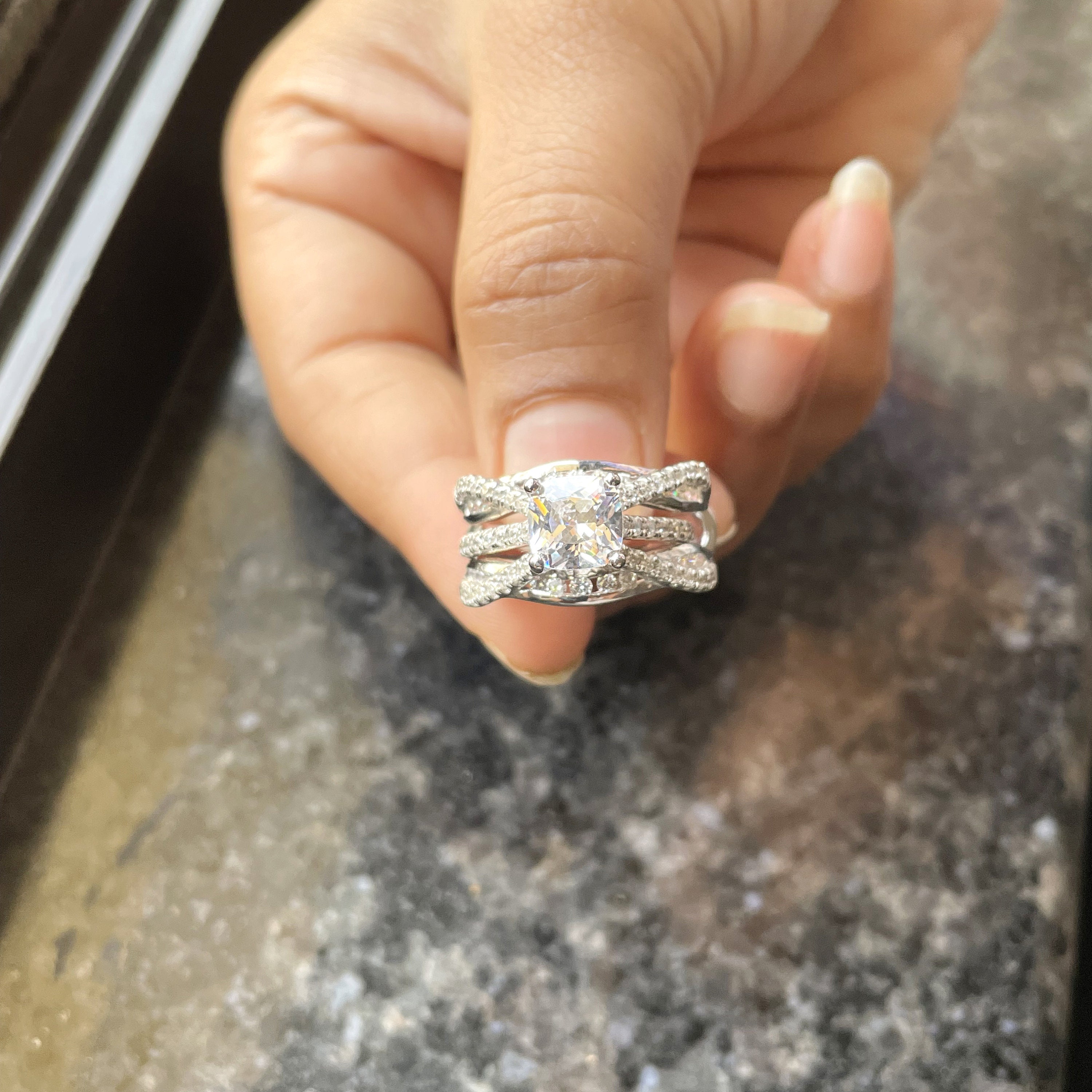 Enhancer Guard, Diamond Enhancer Ring Euard, 14K Gold Finihs Wedding ...