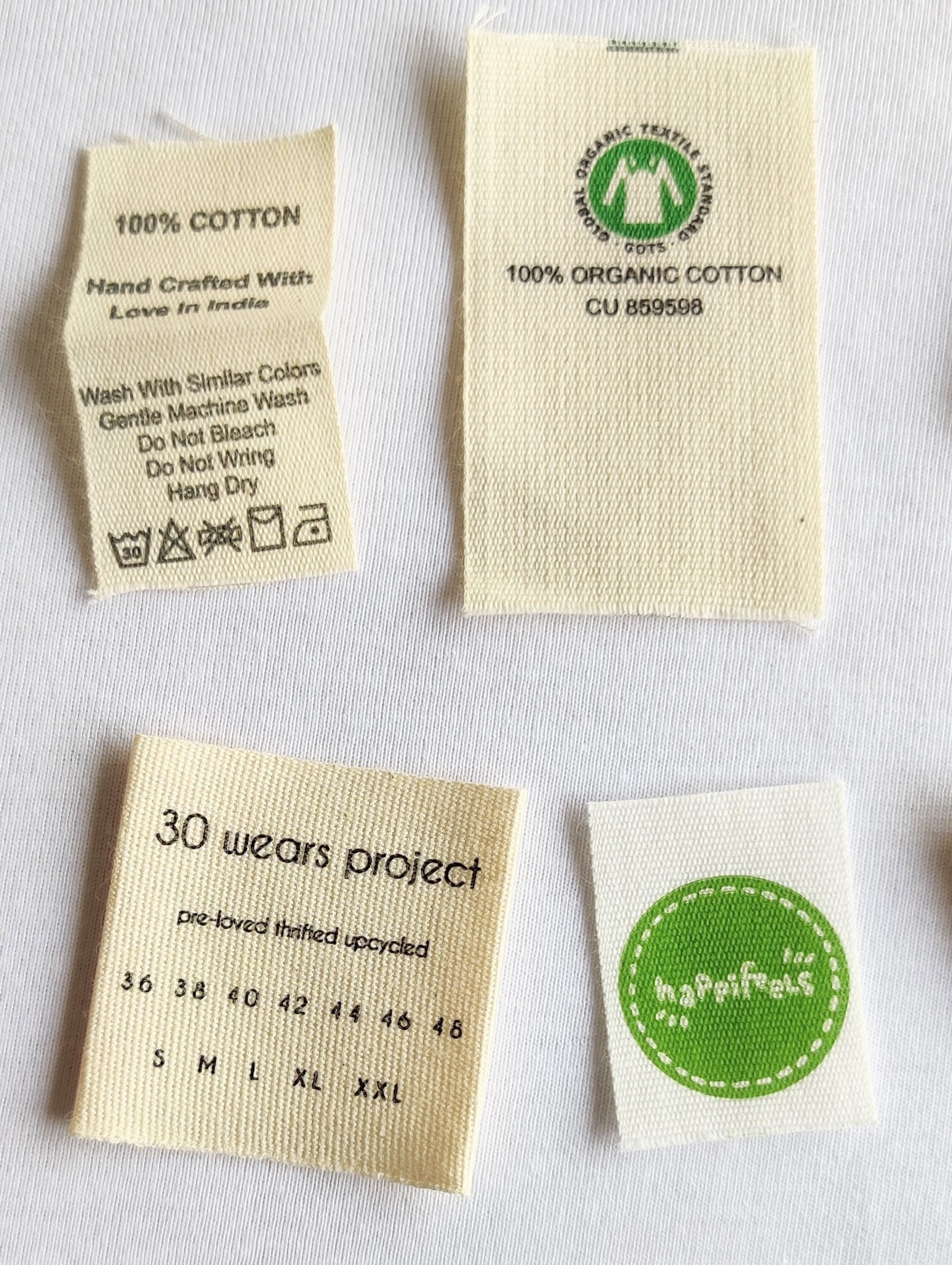 Custom Printed Cotton Labels: Sewing Accessories, Clothing Fabric Label ...