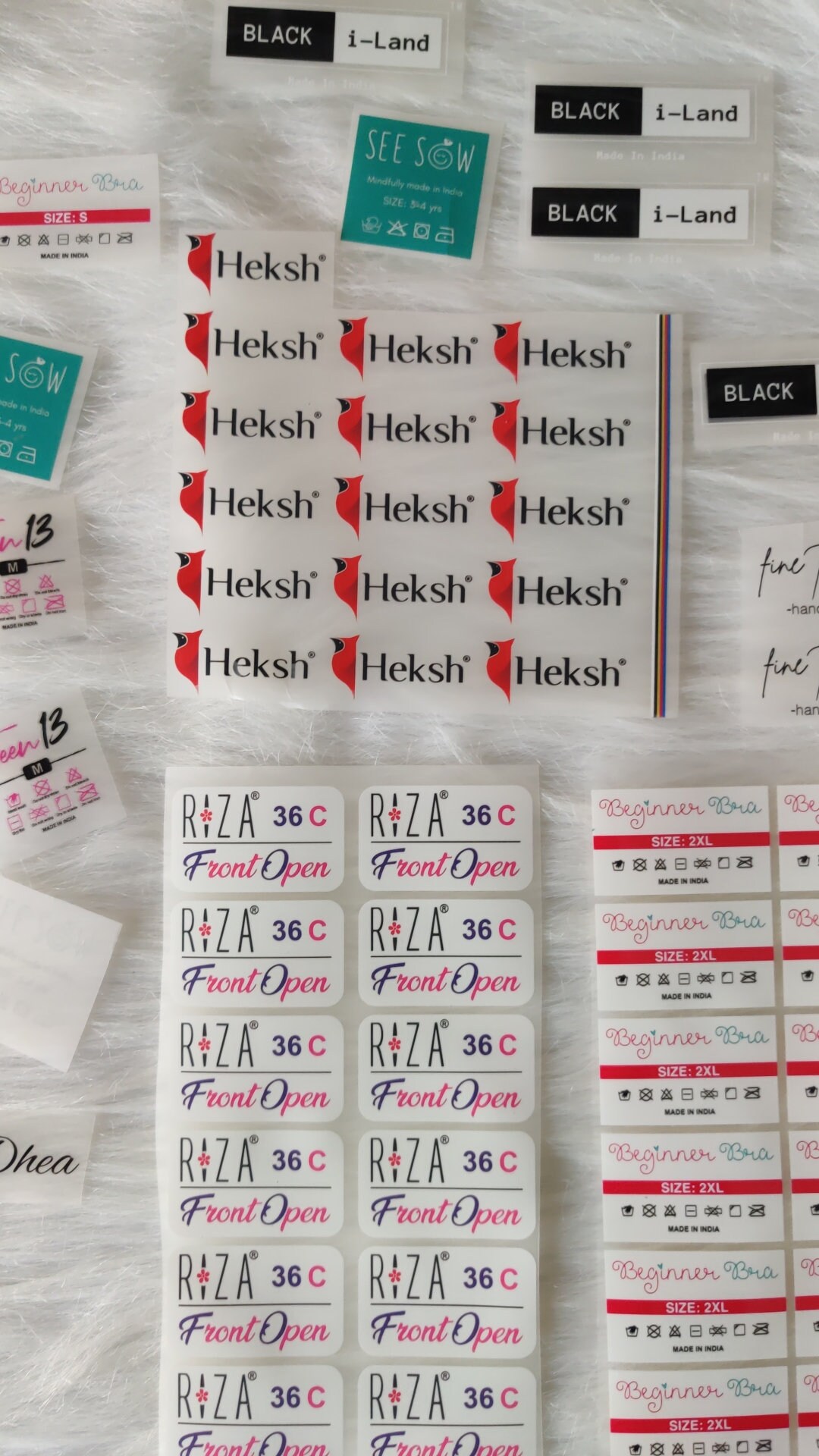 200 Pcs, Heat Transfer Labels , Iron on Labels, Tagless Clothing Labels ...
