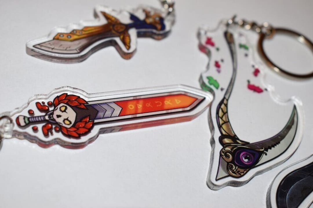 HADES GAME Inspired Keychains - Zagreus's Stygian Blade & Thanatos ...