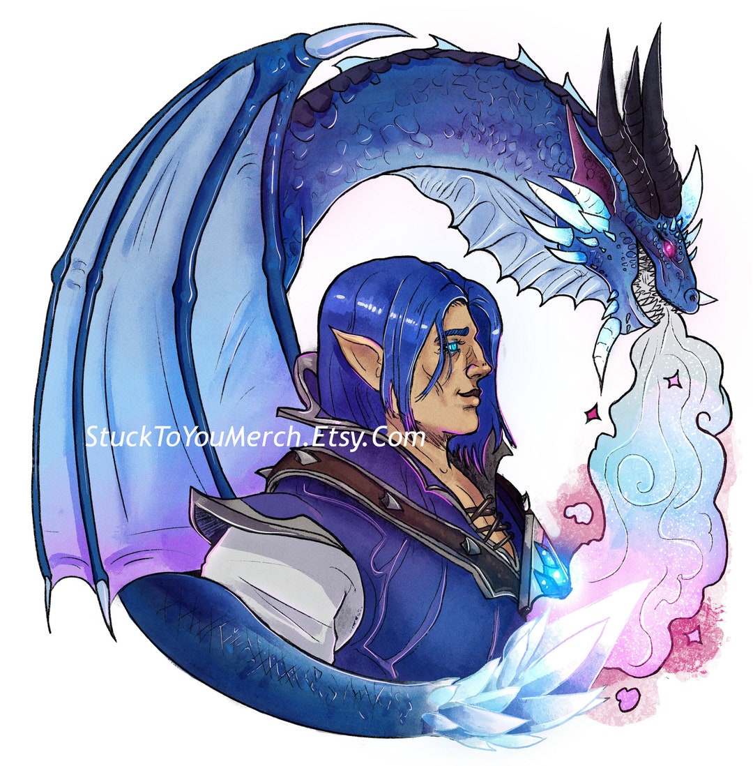 Warcraft Inspired Kalecgos Sticker 3" Holographic Sticker of Dragon ...