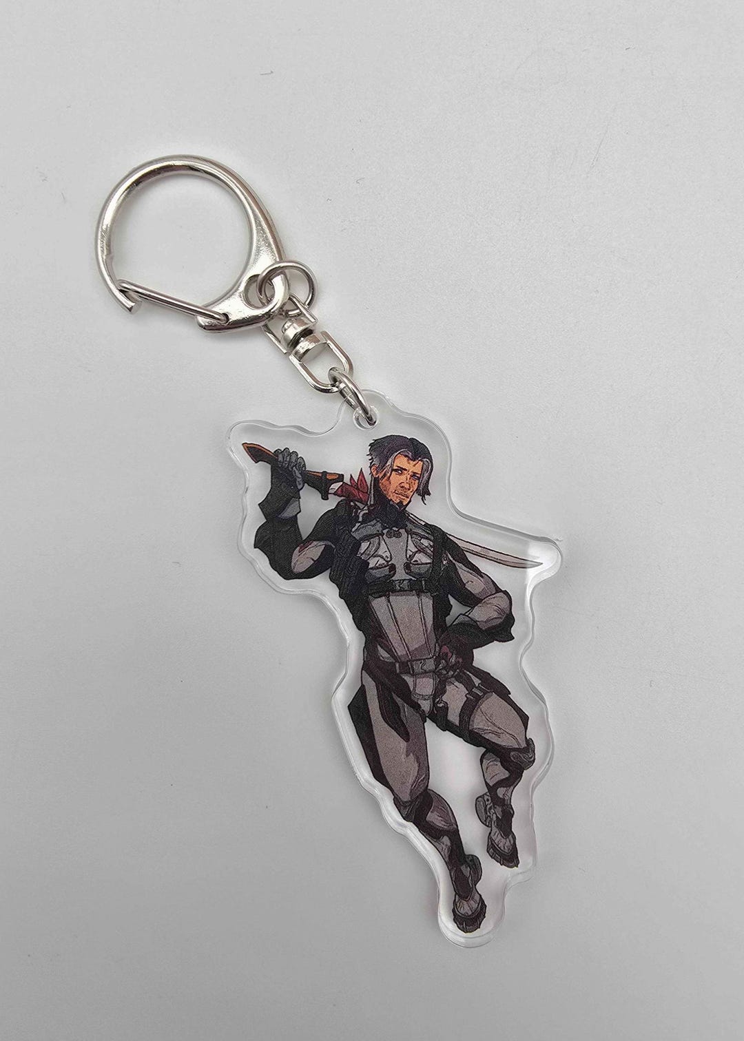 Warframe Inspired Arthur Nightingale Acrylic Charm, Carabiner Style ...