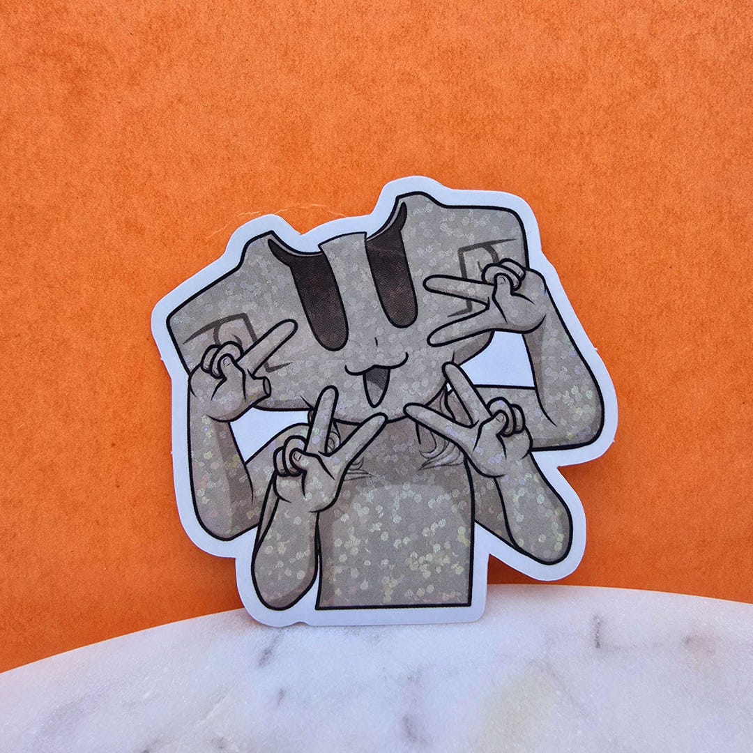 Warframe Inspired Indifference Sticker, the Man in the Wall Glitter ...
