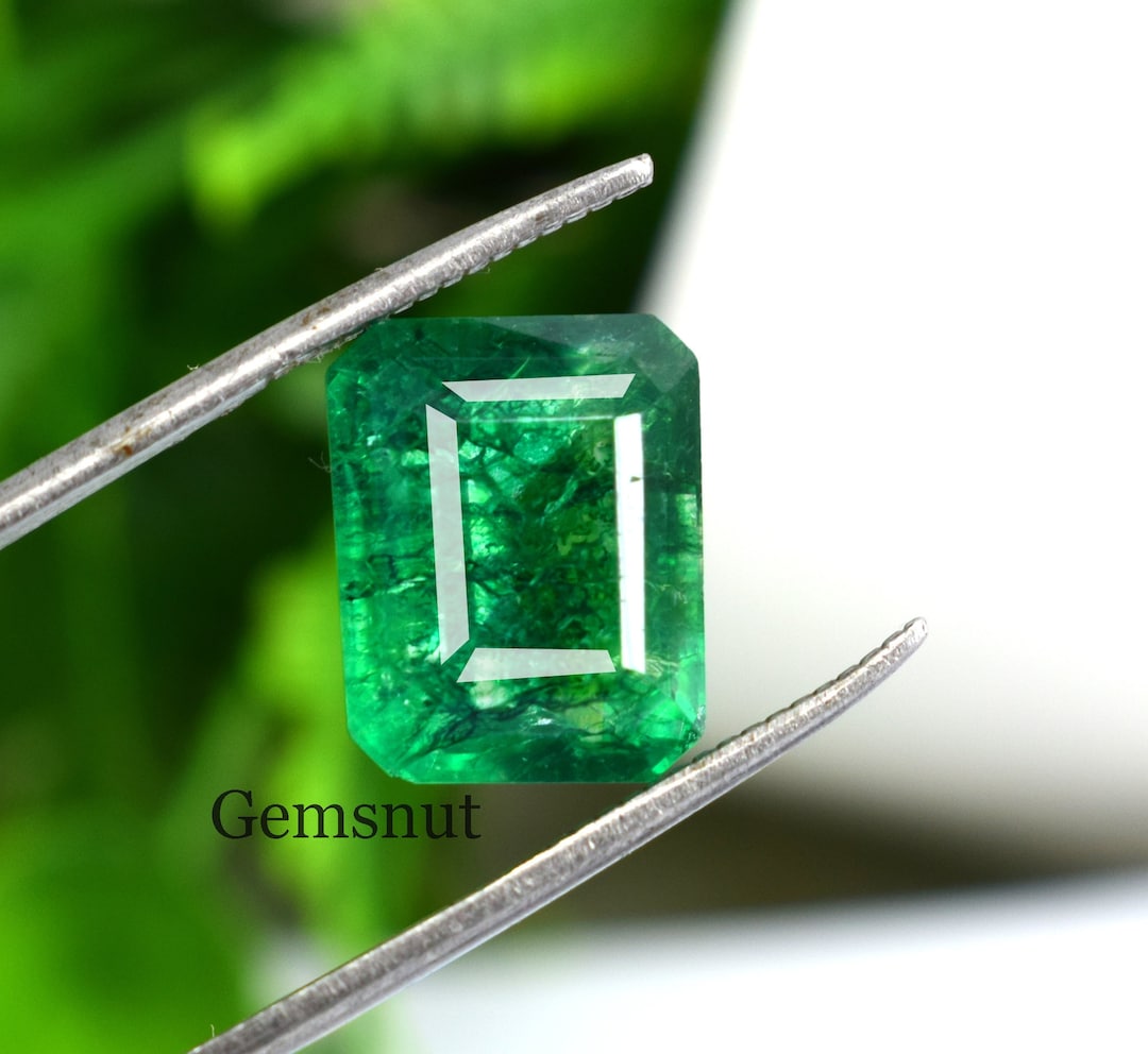 10 Carats Natural Columbian Emerald Emerald Cut Faceted Certified ...
