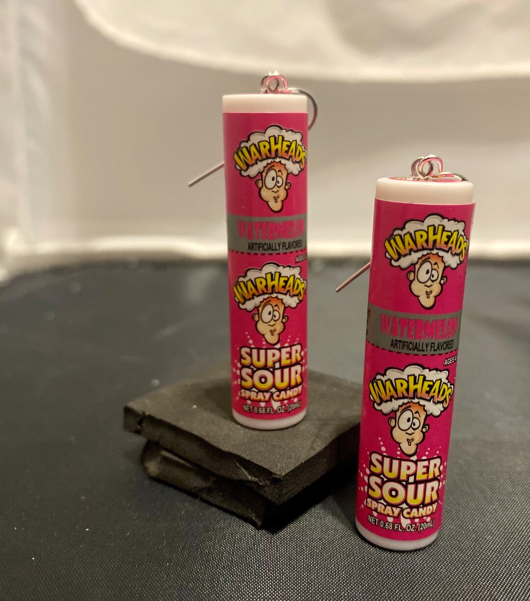 Mini Plastic Warheads Super Sour Spray Earrings - Etsy