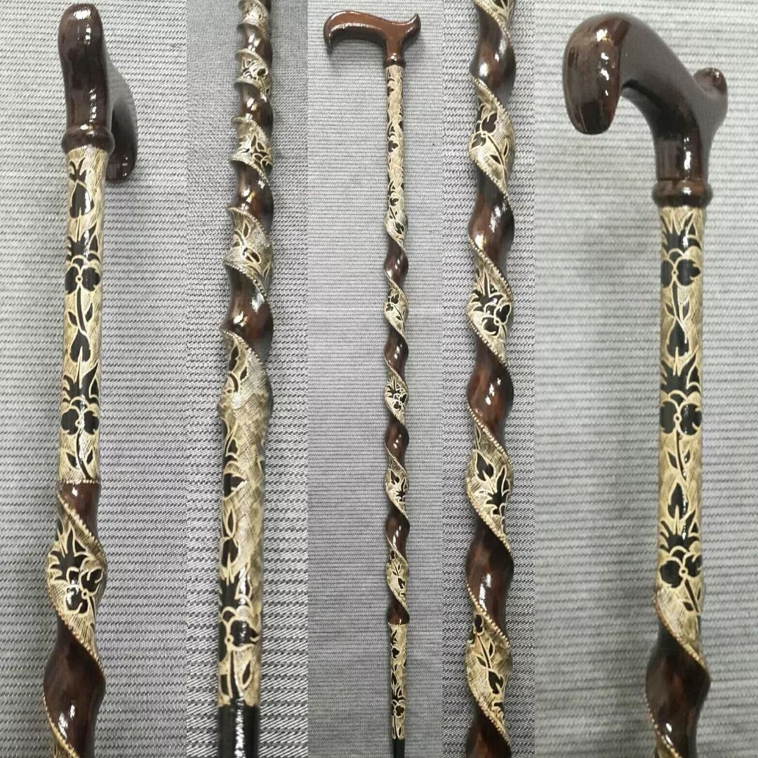 Spiral Handmade Wooden Walking Stick High Quality Handcraft - Etsy