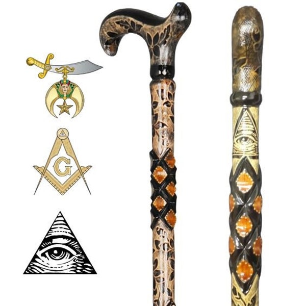 Carved Walking Cane - Etsy