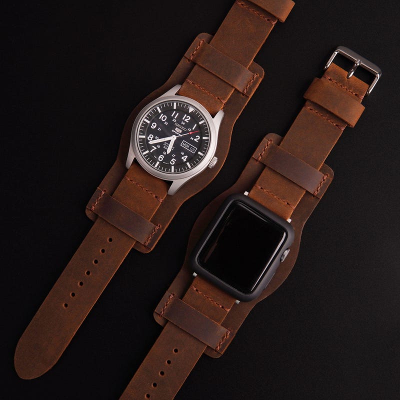 Leather Cuff Watch - Etsy