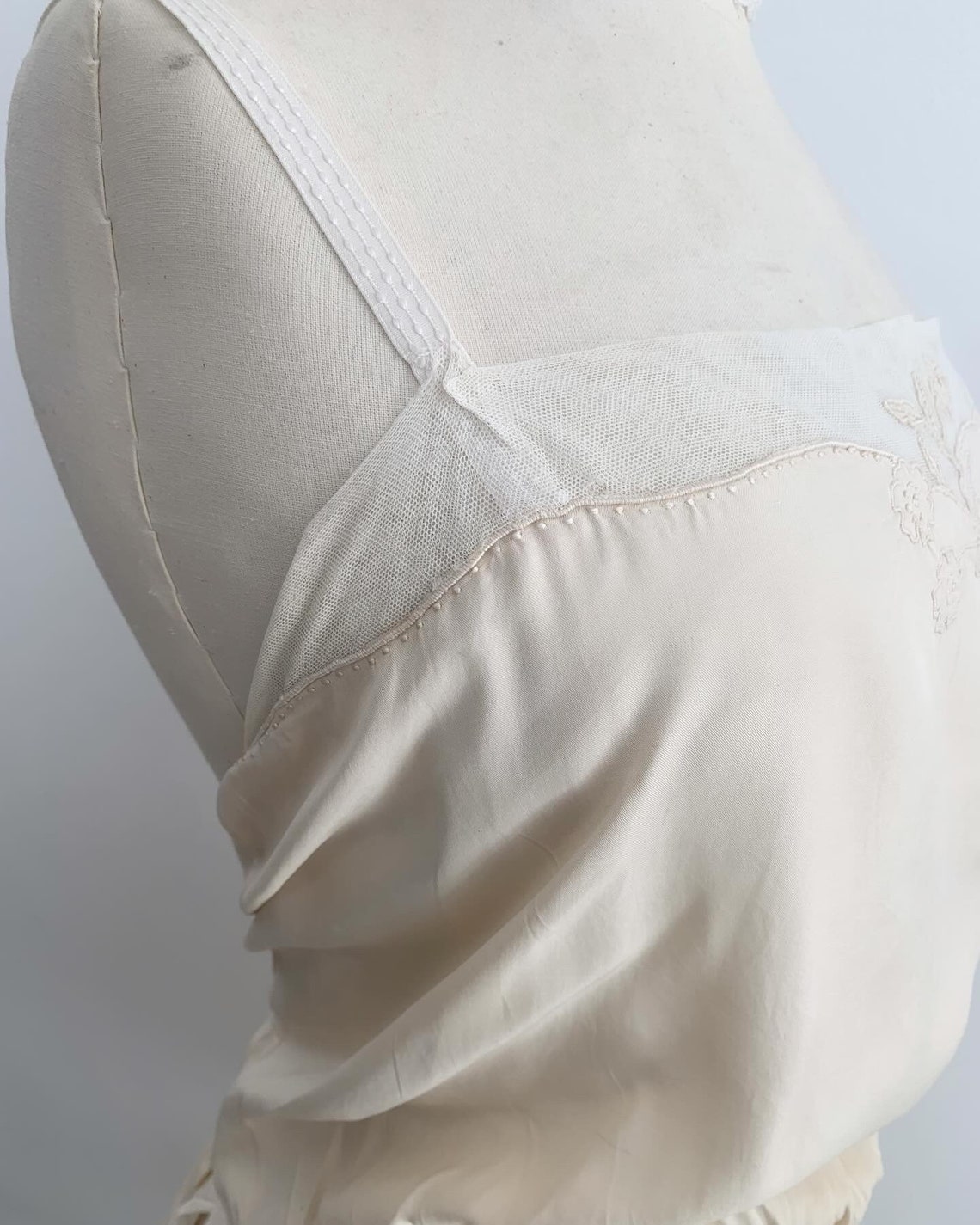 Antique 1920s Silk Step in All in One Romper Slip Dress With Hidden ...